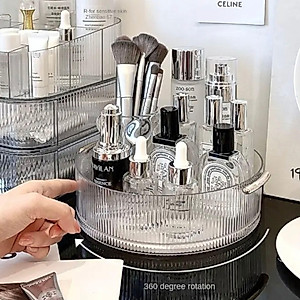 Meet Lazy Susan Organizer with Gold Non-Slip Base 360 Degree Rotating Lazy Susans for Cabinet Organizer, Refrigerator, Countertop, Makeup - Turntable for Kitchen, Pantry Sink Organizing - Spice Rack