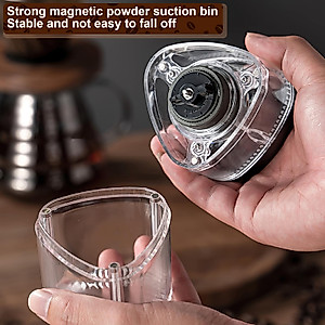 Manual Coffee Grinder, Portable Coffee Bean Grinder with Ceramic Grinding Burr, Adjustable Espresso Grinder for Travel, Camping, Kitchen & Office