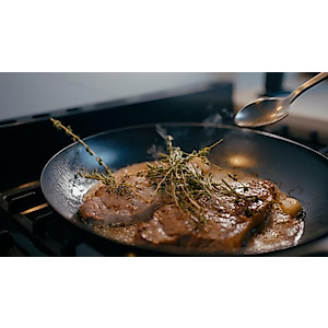 SAVEUR SELECTS NITRI-BLACK Carbon Steel 12-Inch Frying Pan, Induction-ready, Voyage Series