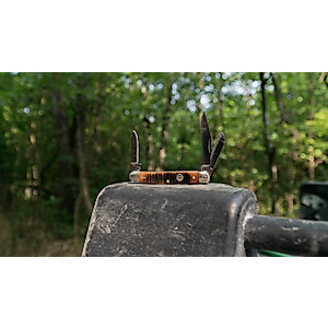 Old Timer Generational USA Series 34OTG Middleman Traditional Folding Pocket Knife with Stainless Steel Clip Point Blade, Sheepsfoot Blade, Pen Blade, Bone Handle, and Made in USA for EDC, and Outdoor