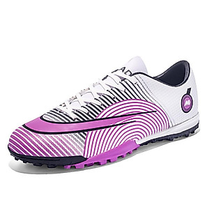 DHOVOR Mens Womens Indoor Soccer Cleats Youth Athletics Turf Soccer Shoes Boys Non Slip Football Shoes