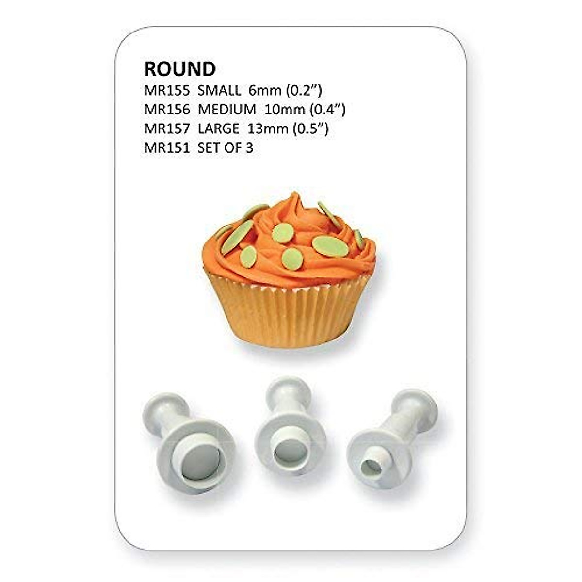 PME Plunger Cutters, Miniature Round, 3-Pack