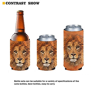 Forchrinse Bald Eagle American Flag Can Cooler Sleeves 2 Pack,Soft Insulated Sleeves for Can Bottle,Can Covers for Outdoor Event Parties Travel