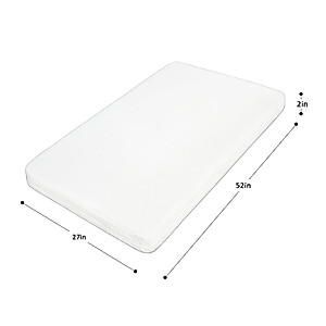 YENING Baby Standard Crib Mattress Pad Full Size Mattresses for Toddler Bed Breathable Memory Foam Infant Matress 52" x 27" x 2"