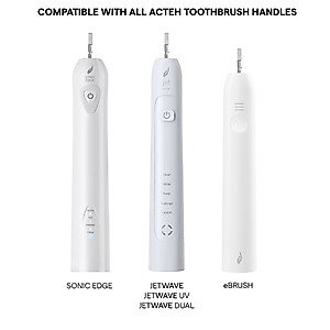 Acteh Toothbrush Heads for Sonic Edge, JetWave, JetUV and eBrush Toothbrush Models
