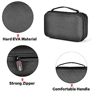 Case Compatible with Hair Clipper Barber, Trimmer Travel Storage Organizer for T Finisher Liner, Comb Cutting Guide, Clipper Blade Oil, Cleaning Brush and Other Grooming Kit - Black Case+Black Zipper