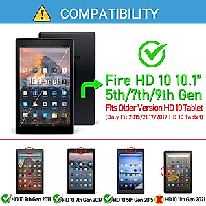 Foam Case for Fire HD 10 10.1 inch Tablet Case (5th/7th/9th Generation, 2015/2017/2019 Releases) Kid-Proof & Shockproof Sturdy Case Soft Durable Foam Cover with Portable and Foldable Handle