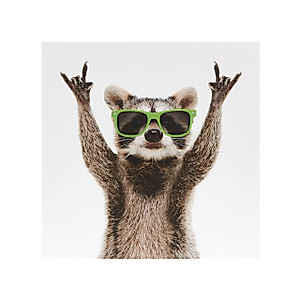 UK Greetings Birthday Card For Him/Male/Friend With Envelope - Raccoon Design