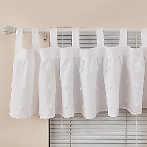 Brandream Gender Neutral Boho Bohemian Baby Girl Boy Nursery Crib Bedding Set - 6pc - Solid Color White Farmhouse Chic Unisex Pom Poms Design Soft Cotton