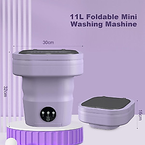 SEMONE Portable Washing Machine,11L Folding Mini Washer with 3 Modes Deep Cleaning of underwear, baby clothes, Foldable Washing Machine for apartments, dormitories, hotel, WSHG123
