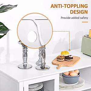 HOMCOM Modern Sideboard Buffet Cabinet, Console Table with Framed Glass Doors, Multiple Storage Options, and Anti-Topple for Kitchen, Living Room, White