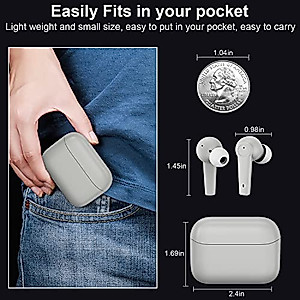 Kingstar Wireless Earbuds for Android,Bluetooth 5.2 Earbuds with Microphone Active Noise canceling Ear Buds Touch Control LED Display Blue Tooth Headphone HiFi Stereo for iPhone USB-C Charging
