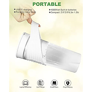 COKUNST Portable Blender for Shakes and Smoothies, BPA-Free USB Rechargeable 16oz Personal Blender Portable with 6 Blades, Powerful Portable Blender Bottles with Straw, Charging Cable, Cleaning Brush, Mini Portable Blender Cup