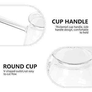 Zerodeko Classics Turkish Coffee Pot Borosilicate Glass Stovetop Tea Maker Jazzva Cezve Briki Heat Resistant Milk Warmer Hot Chocolate Maker 450ml