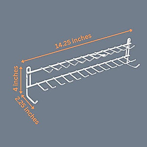 Evelots Closet Wall Mount Hanging Accessory Organizer Racks, Holds Belts, Ties, Scarves, Necklaces, Handbags, 27 Hooks, Holds 20 Lbs