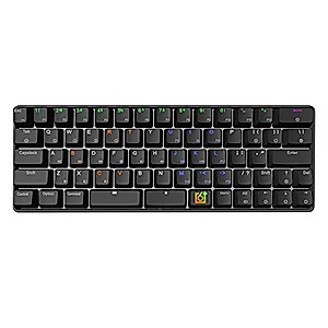 MDYYD Mechanical Gaming Keyboard Switch RGB Mechanical Gaming Keyboard USB-C Wired Split-Spacebar Hot-swappable Wired Computer Keyboard (Color : Black, Size : Red Switch)