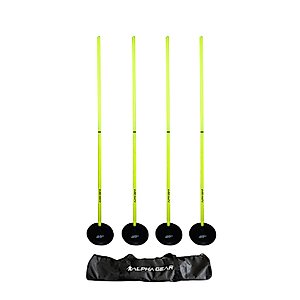 Gear FC Speed and Agility Turf Training Poles (Yellow)