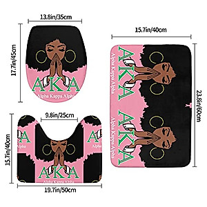 Bathroom Rugs Sets 3 Piece Aka SOR-Ority 10 Bathroom Shower Rugs with U-Shaped Contour Toilet Mat Large Contour Mat, Bathroom Floor Mats