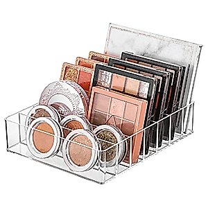 Oillgkori Eyeshadow Palette Makeup Organizer-Plastic Cosmetics Display Case with Adjustable Dividers, Makeup Storage for Vanity Drawer, Eyeshadow, Lipsticks