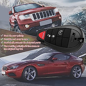 Key Fob for 08-10 Dodge Ram 1500/2500/3500/4500，Charger/Durango/Grand Caravan Pickup Truck ，Grand Cherokee，Chrysler 300， Keyless Entry Remote Start Control M3N5WY783X / IYZ-C01C