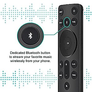Semote Remote Controller fit for Vizio 2.1 5.1 Home Theater Sound Bar and Vizio Channel Soundbar System, for Vizio M V P Series Home Audio Sound System with Subwoofer
