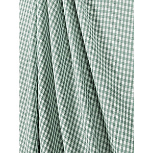 Keily & Megan Inc, 60" Wide 1/8" Colorful Gingham Plaid Poly Cotton Fabric by The Yard (White & Sage Green, 3 Yards)