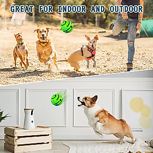 KKBDOO Squeaky Ball for Dogs, Interactive Dog Toys for Boredom, Pet Toys for Dogs, Fun Engaging Sounds Wiggle Ball, Active Rolling Ball Dog Toys for Small Dogs-2.75 inch