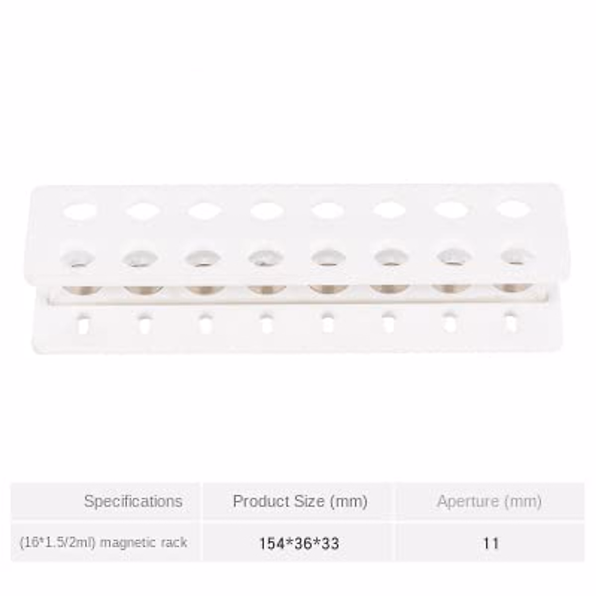 TYQILIN Magnetic Rack Separator for DNA, RNA or proteins Purification, Made for 1.5 Milliliter eppendorf Tubes(16 Total, 8 Each Side)