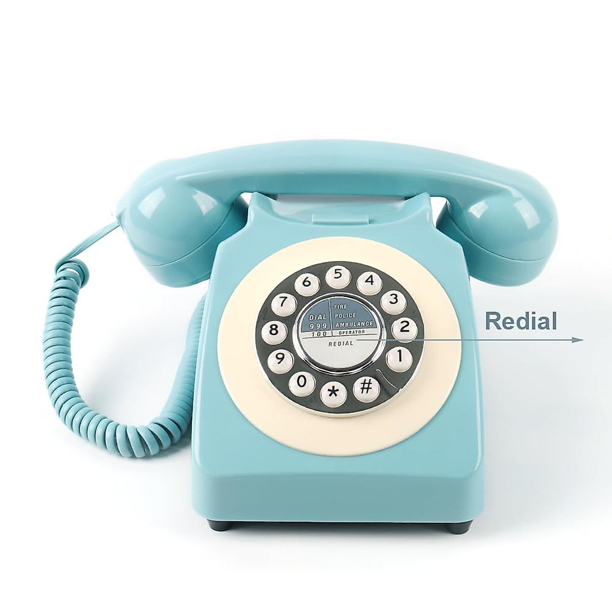 Retro Corded Phone: Vintage Landline for Home & Office Decor
