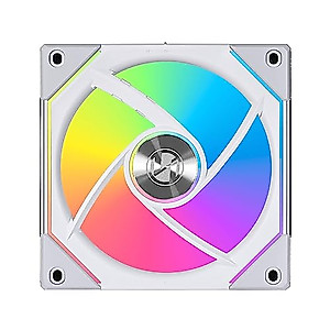 Lian Li UNI Fan SL-Infinity 120-Triple Pack-ARGB Fan-Infinity Mirror-Daisy-Chain Design-Customizable Lighting Effects-One Cable Connection-with Controller-White-(UF-SLIN120-3W)