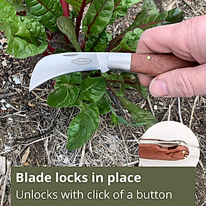 Folding Garden Knife. This Hawkbill Blade is Curved Making it Great for Hundreds of Uses. Not Just a Great Gift for a Gardener.