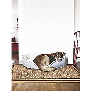 Kitchen Rug Non-Skid Runner Mat Non-Slip Rug for Kitchen Floor with Rubber Backing Floor Mat | Low Profile (20" x 59") (1999-Beige)