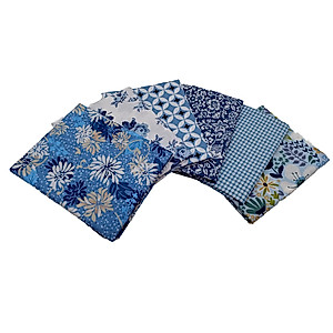 iNee Gray Blue Fat Quarters Quilting Fabric Bundles, Sewing Fabric for Quilting Craftting,18 x 22 inches (Gray Blue)