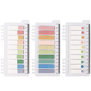 Morandi Sticky Notes, Writable Index Tabs, Set of 10 x 3 Packs Colorful Macaron Memo Stickers, Waterproof for Books, Folders, Glass, Monitors & Filing Cabinets, 200 Pieces/Pack, Morandi