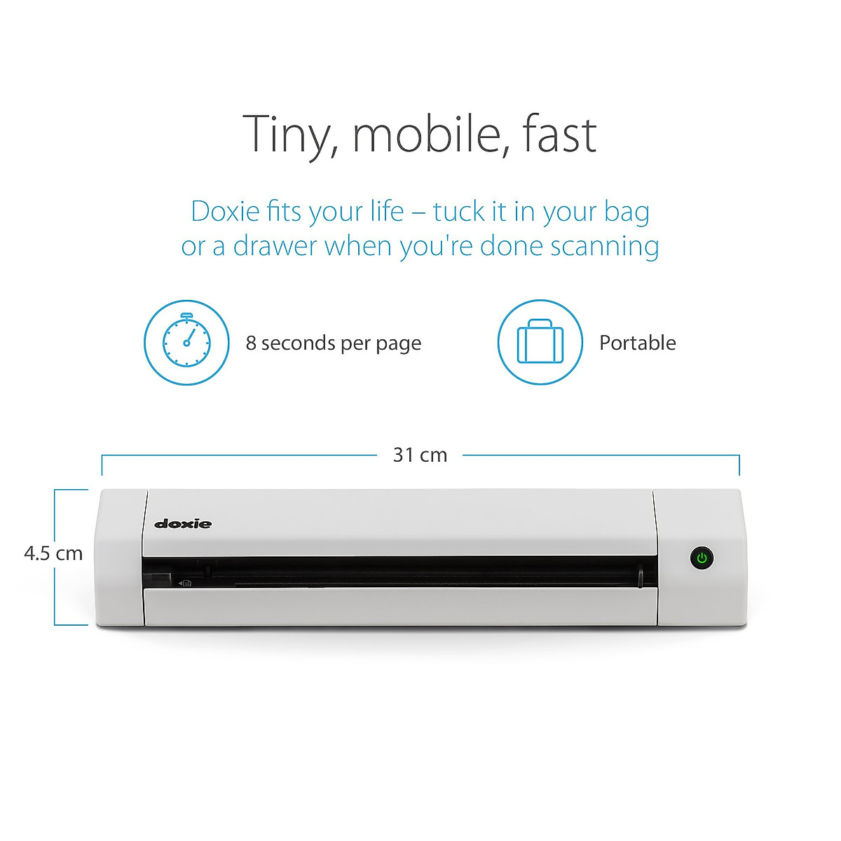 Doxie Go SE Wi-Fi - Simplify Going Paperless with The First Easy-to-Use Wireless Document & Photo Scanner with Portable Scanning, Unlimited Searchable Documents & Seamless Software for Mac, PC, & iOS