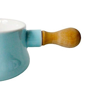 Hemoton Noodle Bowl Coffee Warmers Mini Butter Warmer Bowl with Handle Chocolate Warmer Snack Bowl Ceramics Fondue Pot Porcelain Soup Crock Small Soup Pot Dessert Plate French Pottery Bowl