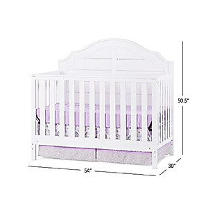 Child Craft Penelope 4-in-1 Convertible Crib, Matte White