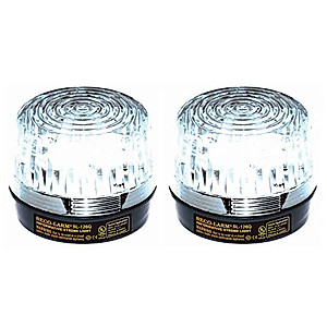 Seco-Larm SL-126Q/C Clear Strobe Light; for 6 to 12V Use, Easy 2-Wire Installation, 300 Hours of Rated Life Span, High-Impact Resistant Acrylic Lens and Case, 100000 Candle Power, Pack of 2