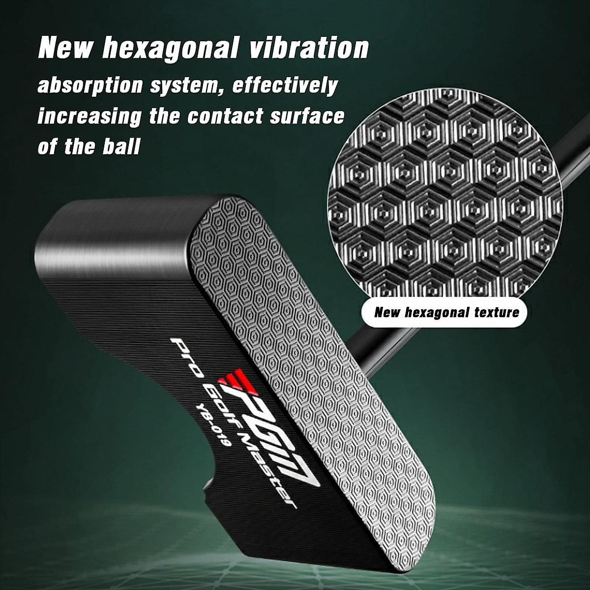 PGM Weighted Golf Standing Mallet Putter - Ultra Low Center of Gravity - Stability - Professional Right Handed Golf Putter with Sighting Line