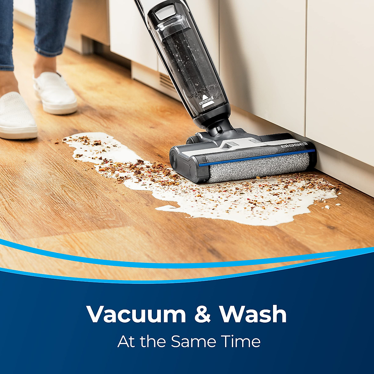 Bissell Crosswave HF3 Cordless Wet/Dry Vacuum Cleaner and Mop, Multi-Surface and Hardwood Floor Cleaner, 3649A