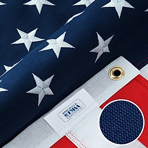 American Flags for Outside 3x5-100% MADE IN THE USA -Indestructible Durable Outdoor Heavy Duty Spun Polyester -US Flags 3x5 Outdoor -American Flag Sewn Stripes and Embroidered Stars - FMAA Certified