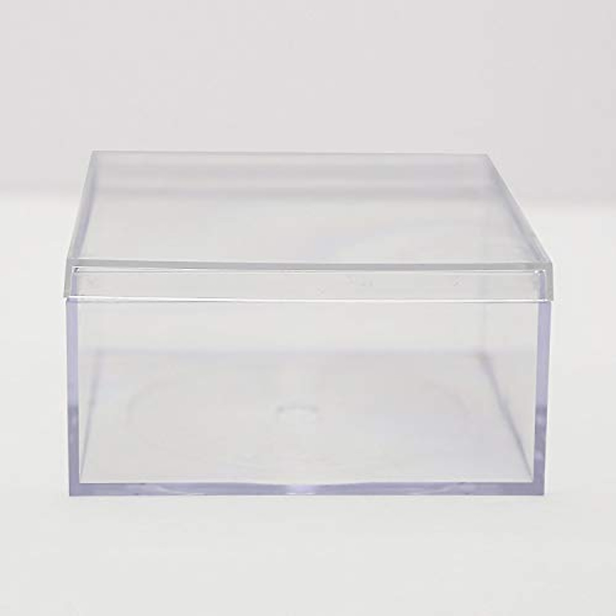 Clear Large Rigid Plastic Box 12 1/2" x 8 1/2" x 8 1/2" with Variety Boxes Inside (Round 4 1/4" Dia, 8" X 4" Rectangle, and 4" x 4" Square and Others)