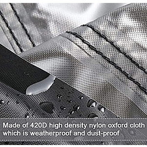 Gas Grill Barbecue Cover Waterproof 420D Oxford BBQ Gas Grill Smoker Cover Skyour Weather Resistant UV Heavy Duty Patio Outdoor Gas Barbecue BBQ Grill Covers (S: 31x25.7x39in)