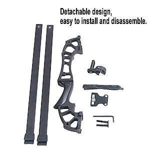 Bowfishing Bow Kit with 3pc Bowfishing Arrow 40lbs Takedown Metal Straight Bow Set Hunting Bow for Bow Fishing Archery Practice