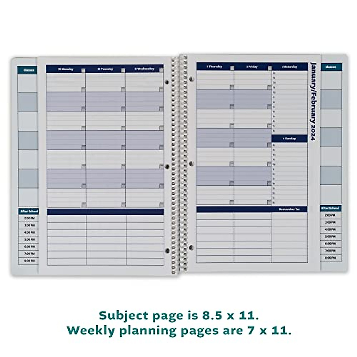 Order Out Of Chaos 2023-2024 Academic Planner, Daily, Weekly & Monthly Time Management School Agenda, Size 8.5x11 (July 2023-June 2024),Blue/Teal