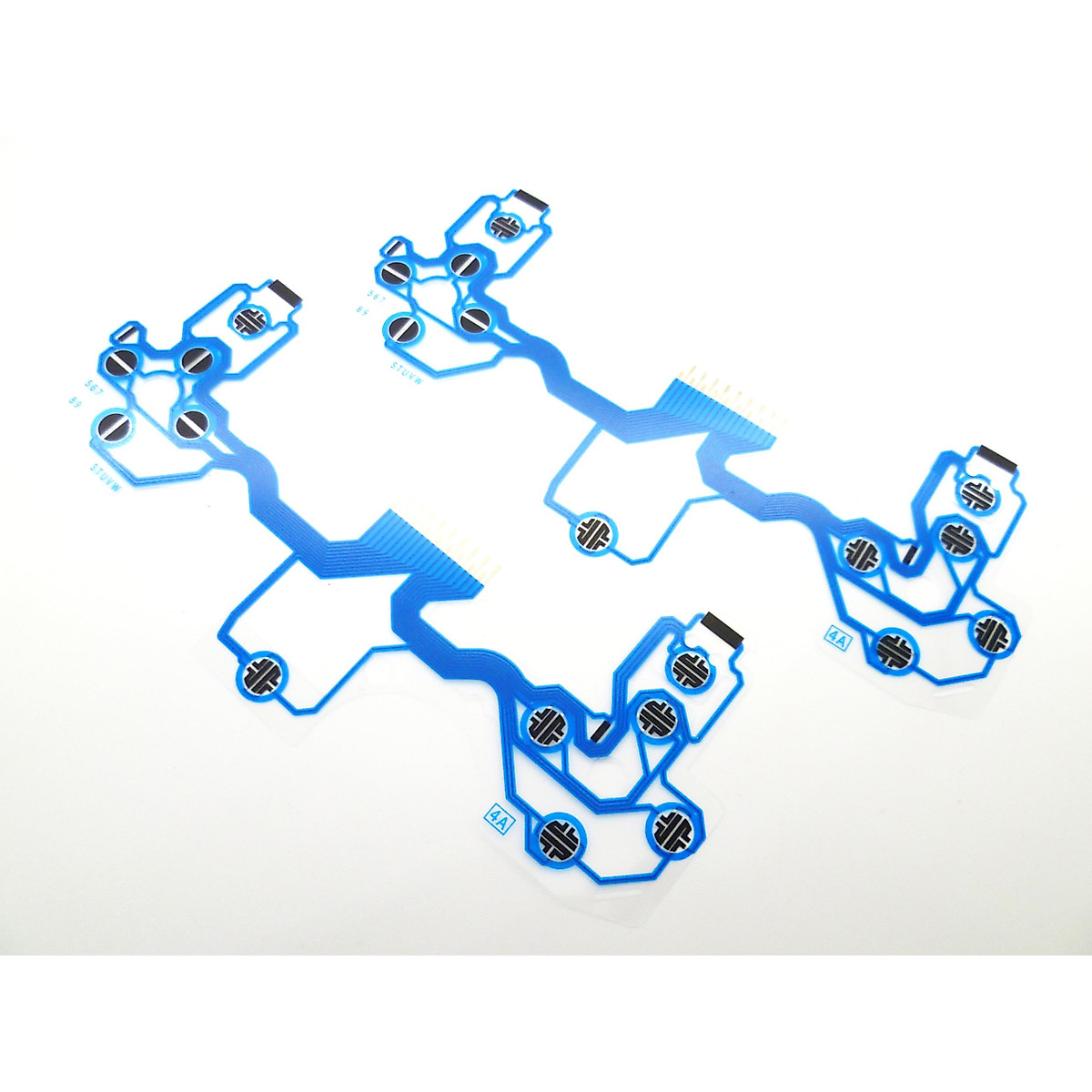 LeHang 2X Conductive Film Keypad Flex Cable Buttons Ribbon PCB Circuit Board Replacement Compatible with Sony Play Station 4 PS4 Dualshock 4 Pro Slim Controller (JDS-001/011) Blue