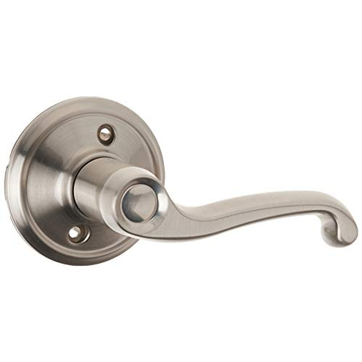 Schlage FE285 CAM 619 FLA LH Camelot Front Entry Handleset with Left-Handed Flair Lever, Lower Half Grip, Satin Nickel