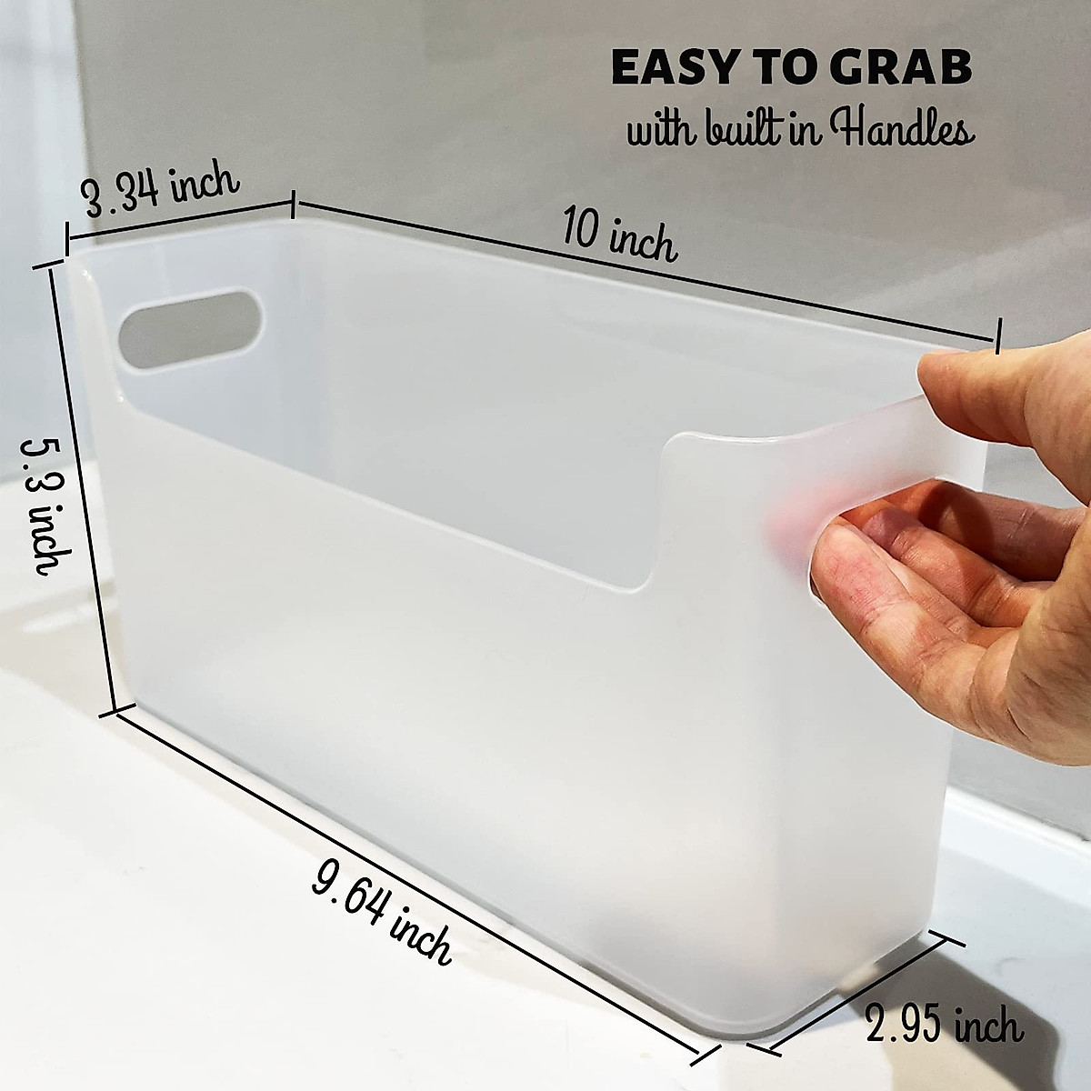 MaraFansie 2 Pack Over Cabinet Organizer Storage Lid Organizer Caddy Space Saver No Drilling Adhesive Over Door Organizer, Clear