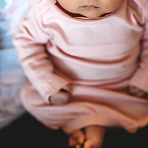 HonestBaby unisex baby 2-pack Organic Cotton Sleeper Nightgown, Meadow Floral Pink Blush, 0-6 Months US