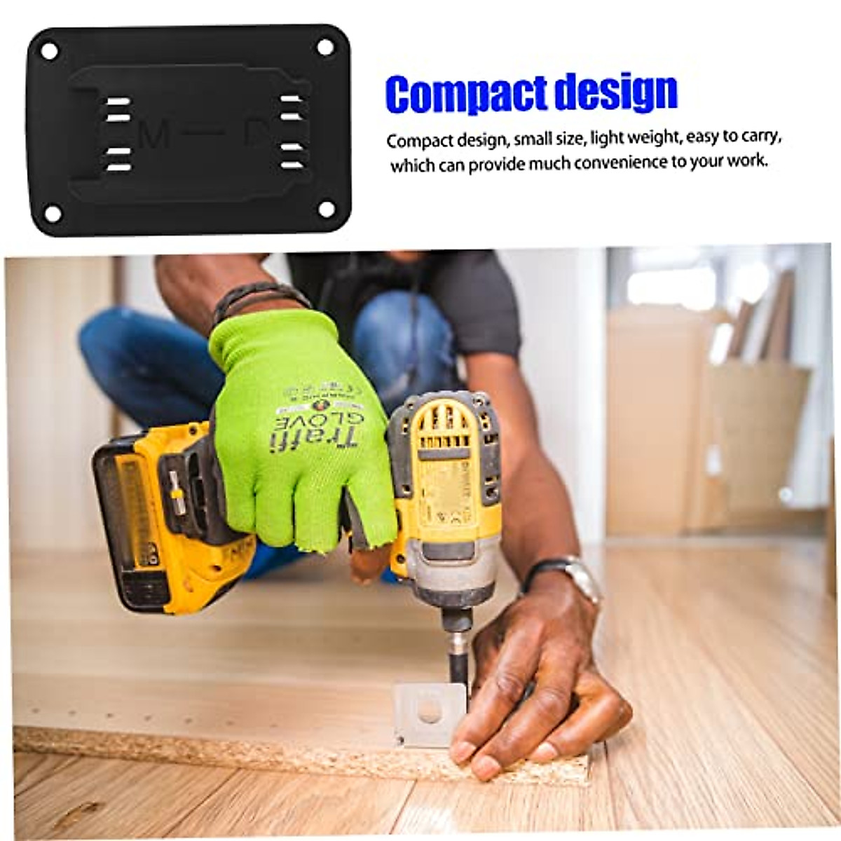 VILLCASE 18 Pcs Drill Tool Holder Drill Storage Dock Bracket Tool Holders Drill Tools Holder Drill Tool Fixing Bracket Drill Tool Brackets Hanger Stand Lithium Battery Mount Abs M18